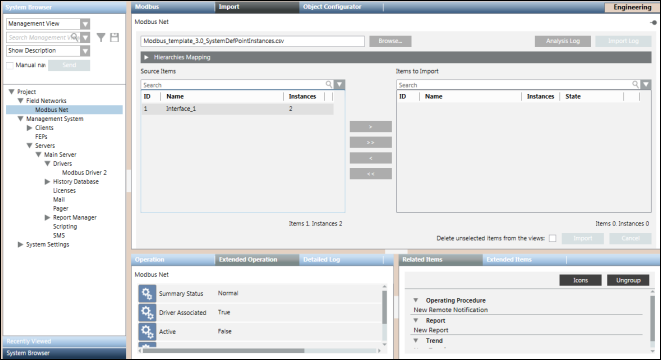 Modbus Device Import