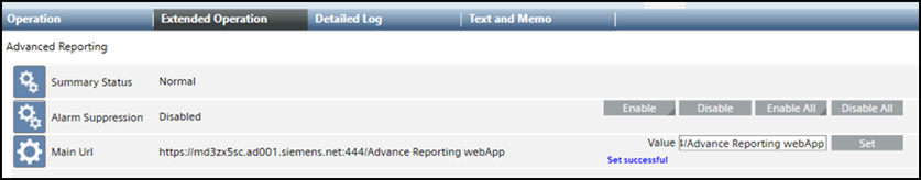 Configure the Main URL for Advanced Reporting