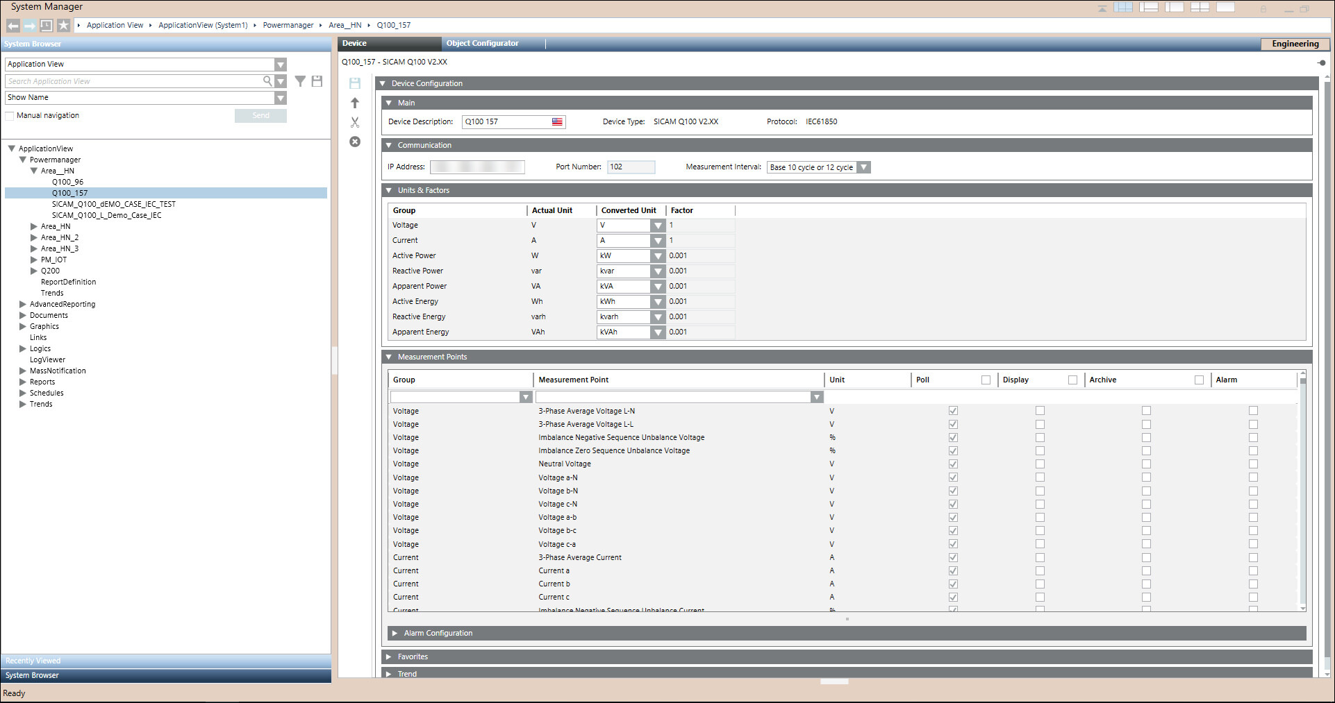 Configure an IEC 61850 device