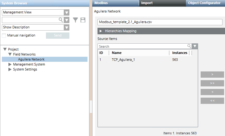 Import the Configuration