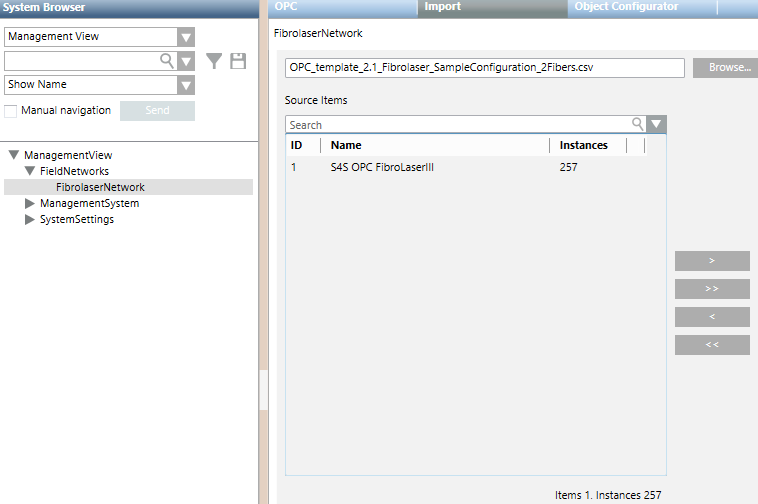 Import Configuration Data