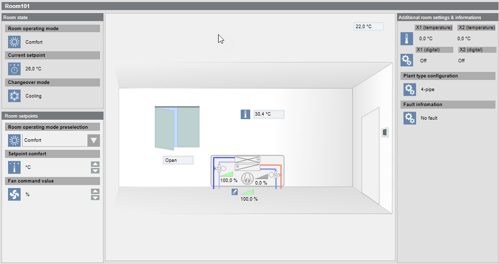 Operating the RDF302 room thermostat