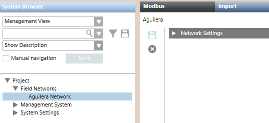 Create the Modbus Network