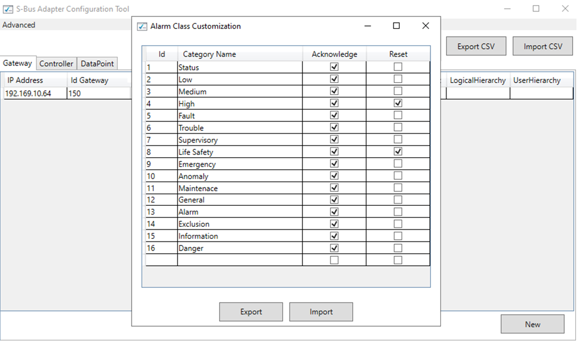 Configuring the S-Bus Object Structure and Alarm Control