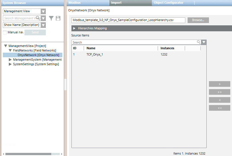 Import the Configuration