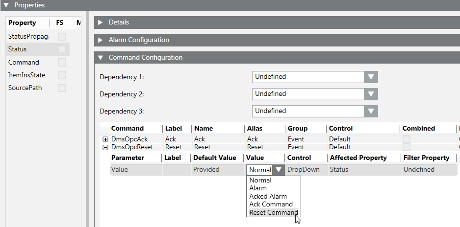 Configure OPC Fire Commands